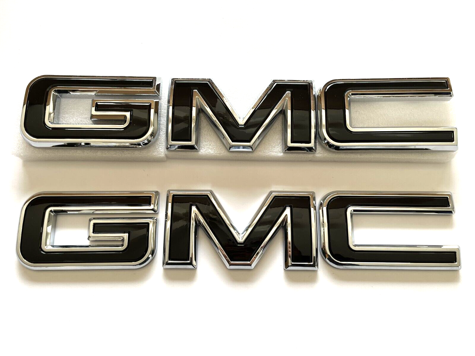 NEW Front & Rear Emblems Chrome Black Fit 2023-2024 GMC Canyon 86539814 ...