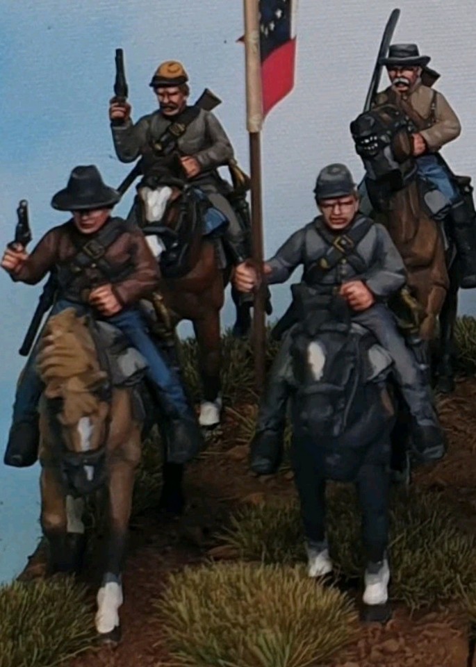 28mm Perry Miniatures ACW Confederate Cavalry x12 Black Powder | eBay UK