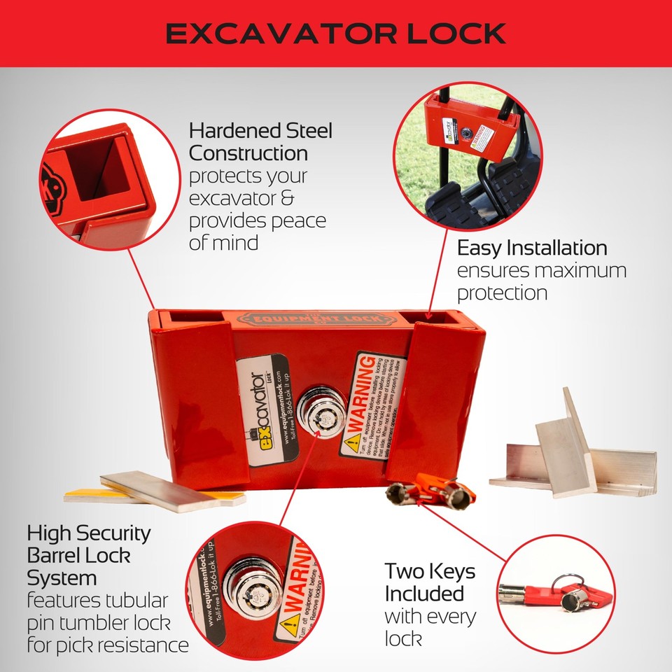 Equipment Lock Excavator Lock - Anti Theft Lock for Earth Movers and ...