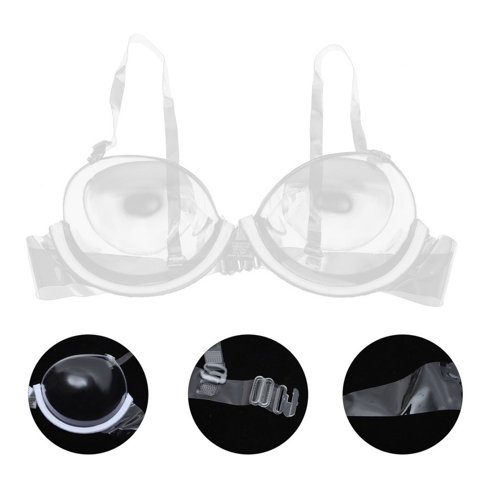 Disposable Transparent Plastic Bra Clear Push Up Bra With Adjustable ...