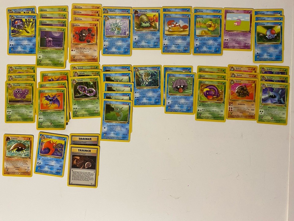 Vintage Pokémon Card Lot 299 Cards 99’ Base, Fossil, Jungle and Team ...