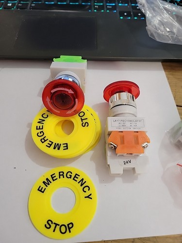 INDUSTRIAL controls EMERGENCY shut off switch lighted 24v - max 660V ...