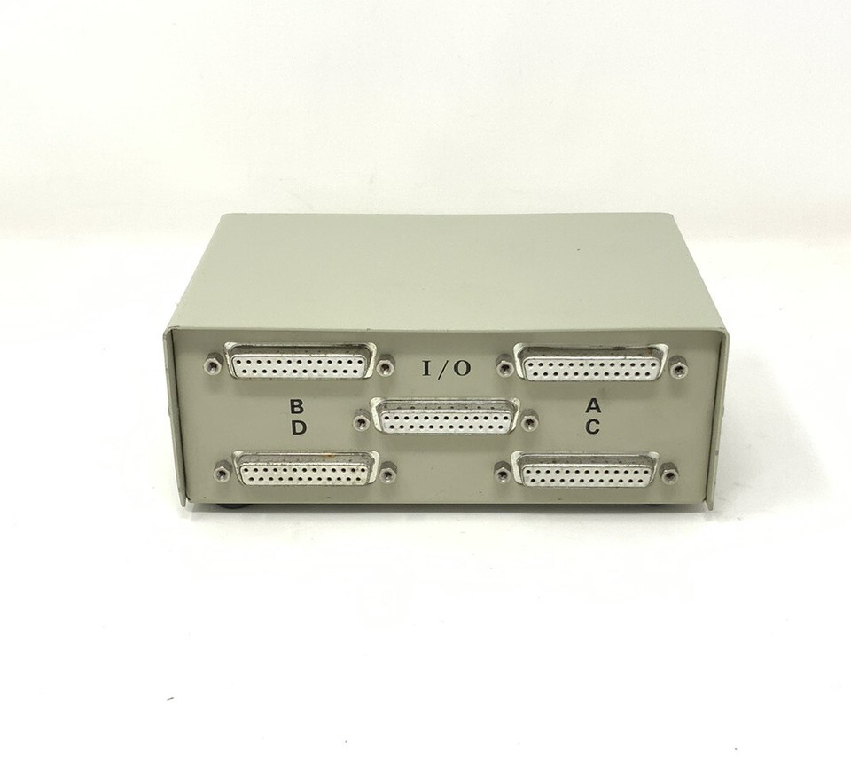 4 Position Data Transfer Switch A-B-C-D - DB25 Industrial Serial Switch ...