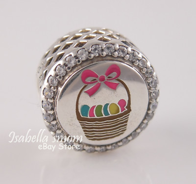 EASTER BASKET Authentic PANDORA 2018 Spring ENAMEL Charm ENG792016CZ_19 ...