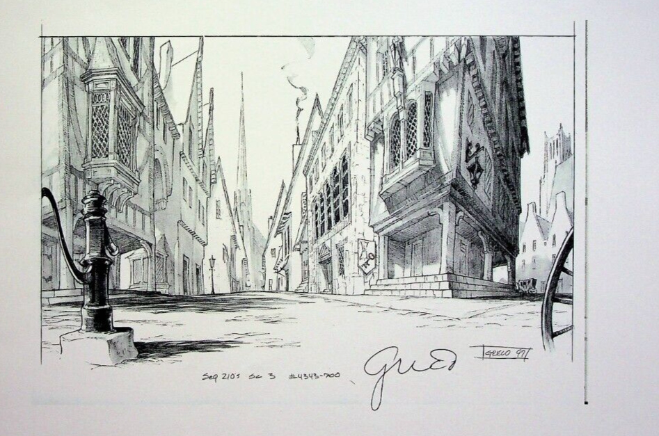 Pocahontas II New World SIGNED Dennis Greco Production Background ...