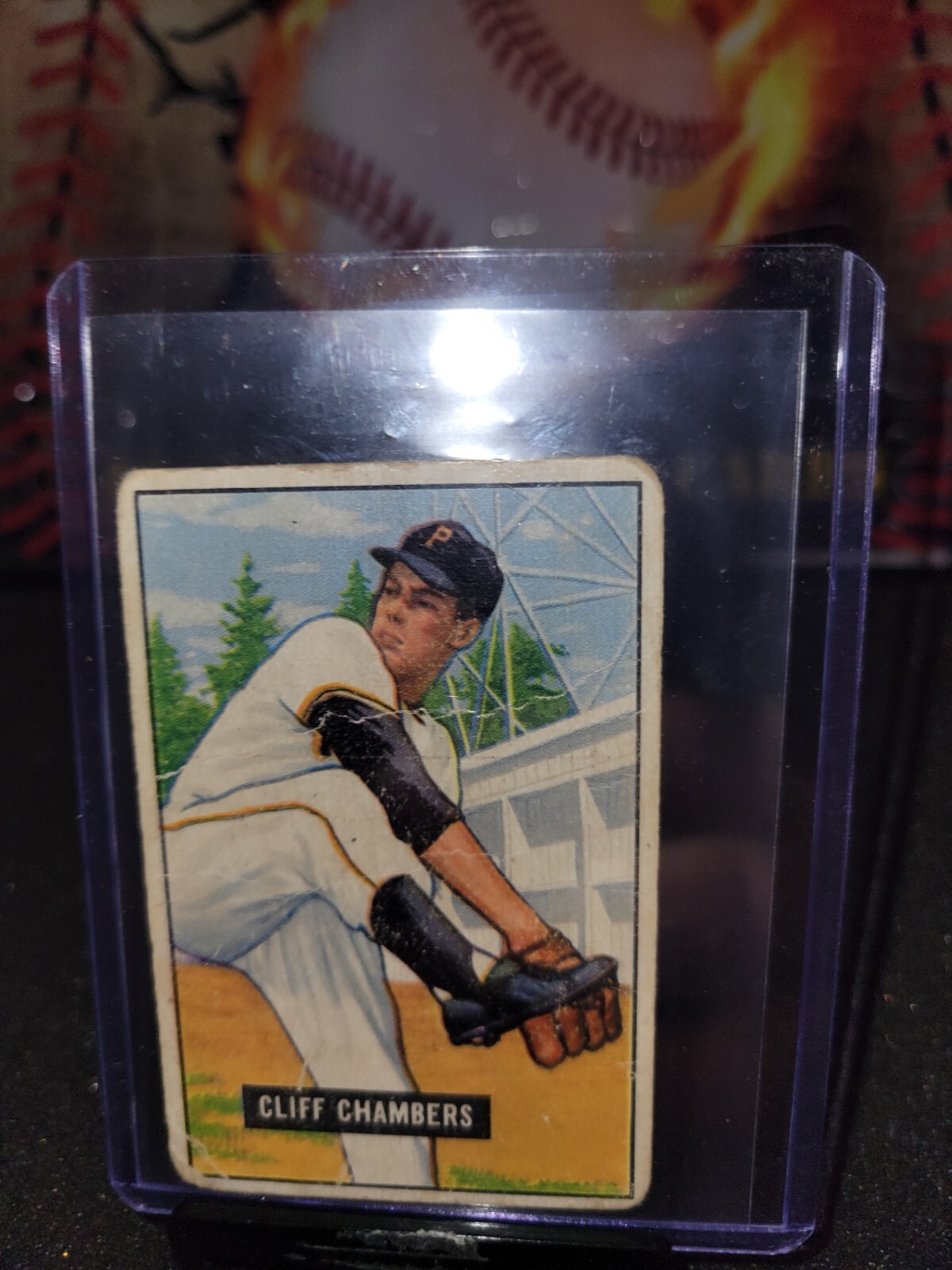 1951 Bowman #131 Cliff Chambers Pittsburgh Pirates LOW GRADE CREASED | eBay