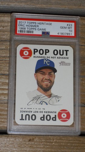 2017 Topps Heritage #23 Eric Hosmer KC Royals 1968 Topps Game - PSA GEM ...