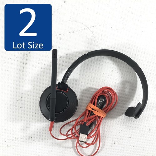 Lot of 2 Plantronics Blackwire C5210T C5200 USB/3.5mm Wired Monaural ...