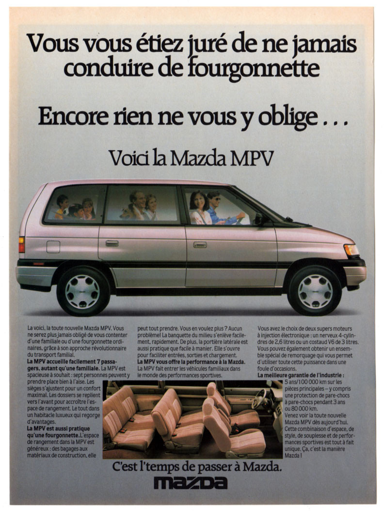 1989 Mazda Mpv Interior