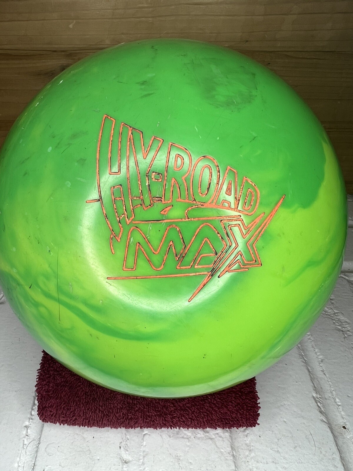 16lb Storm HY-ROAD MAX Bowling Ball EMERALD/LIME Finger Holes Drilled ...