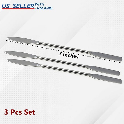 Scientific Lab Micro Spatula 7" Stainless Steel Round/Tapered Arrow Set ...