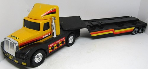 Vintage 1991, Remco Toys Die Cast Tractor Trailer with Flat Bed with ...