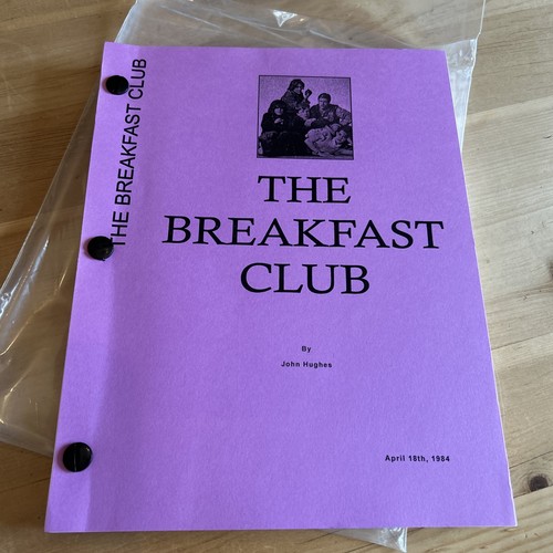 The Breakfast Club Cinema Script Research Copy 4/18/1984 | eBay