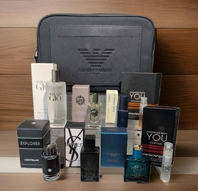 MENS LUXURY COLOGNE MINIS TRAVEL SIZE D&G, ACQUA DE GIO, MONTBLANC, YSL ...