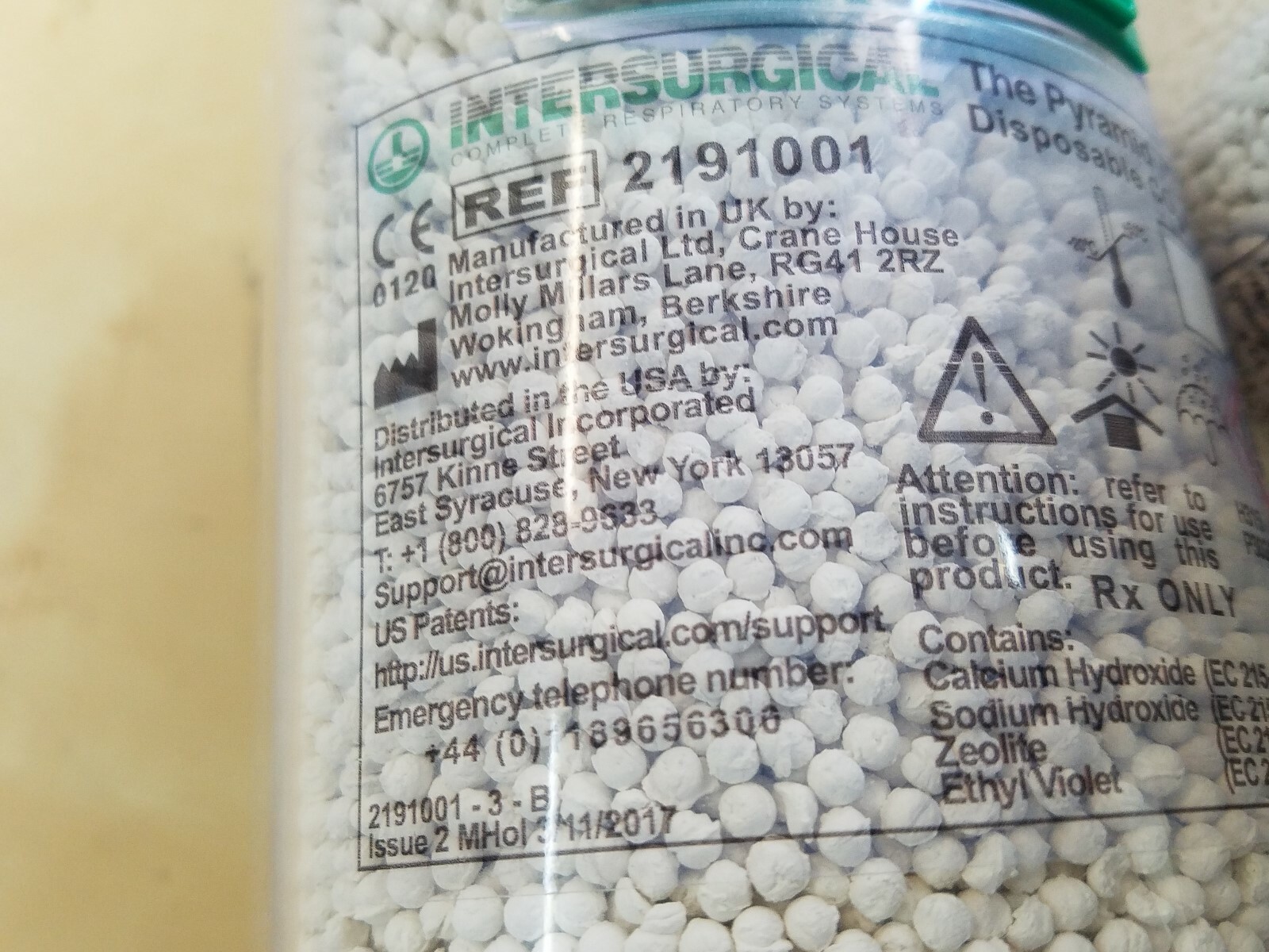 Lot of 3 Intersurgical 2191001 Pyramid Spherasorb Disposable CO2 ...