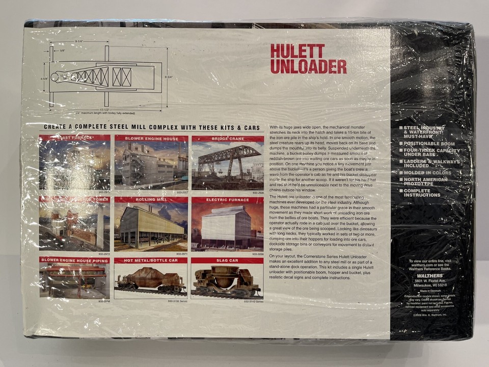 HULETT UNLOADER - ASHLAND IRON & STEEL HO Scale PLASTIC KIT 933-2966 ...