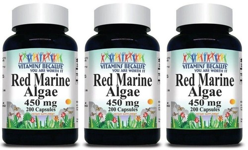 Rouge Marine Algues 450mg 3X200Caps non-Ogm & sans Gluten 900mg pour 2 ...