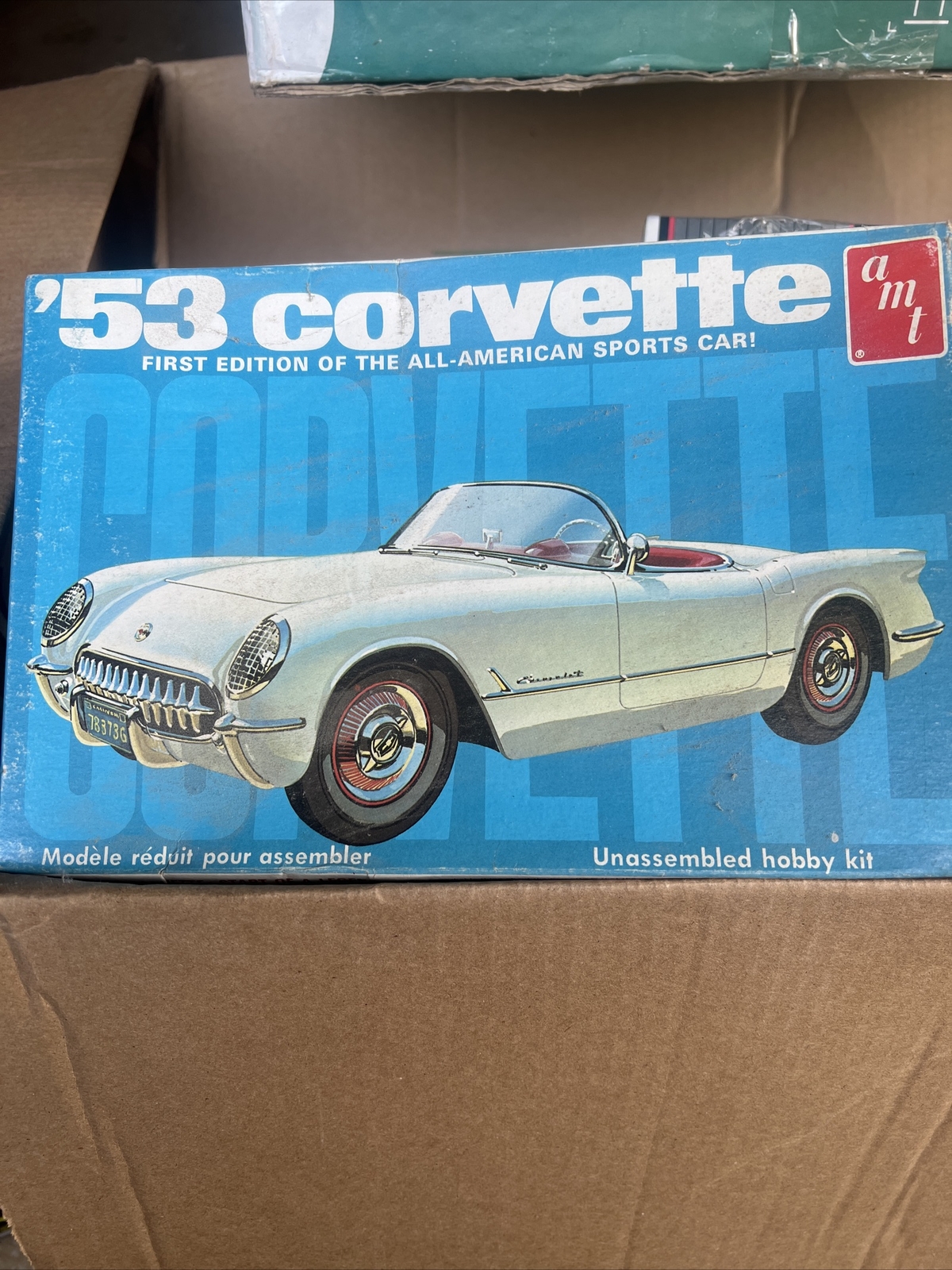 Vintage AMT T310 1953 Corvette Model Kit ~ SEALED NOS | eBay