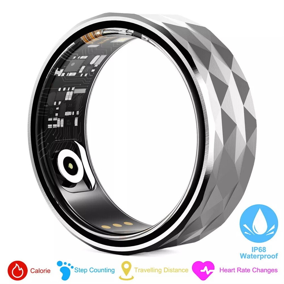 Smart Ring Health Waterproof IP68 Finger Ring Monitor Heart Rate ...