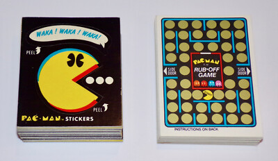 1980 Fleer PAC-MAN 51 of 54 STICKER SET + 7 VARIANTS + 36 GAME CARDS ...