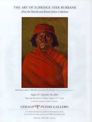 ELBRIDGE AYER BURBANK Art Gallery Exhibit ~ Geronimo ~ VINTAGE PRINT AD ...