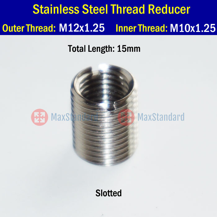 Thread Reducer Fitting Male M12 Female M10 x1.0 x1.25 x1.5 x1.75 ...