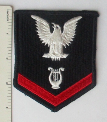 US NAVY Rate PATCH MUSICIAN 3rd Class PETTY OFFICER on Blue Original | eBay