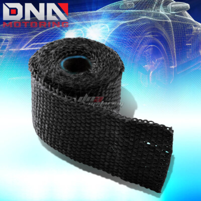 5FT/60"L 2"W HEADER EXHAUST TURBO MANIFOLD DOWNPIPE BLACK HI-TEMP HEAT ...