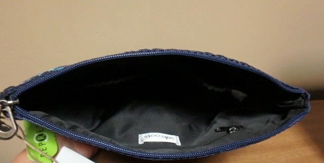 Sakroots Royal Blue Seascape Essential Pouch and Critter Crochet Dangle ...