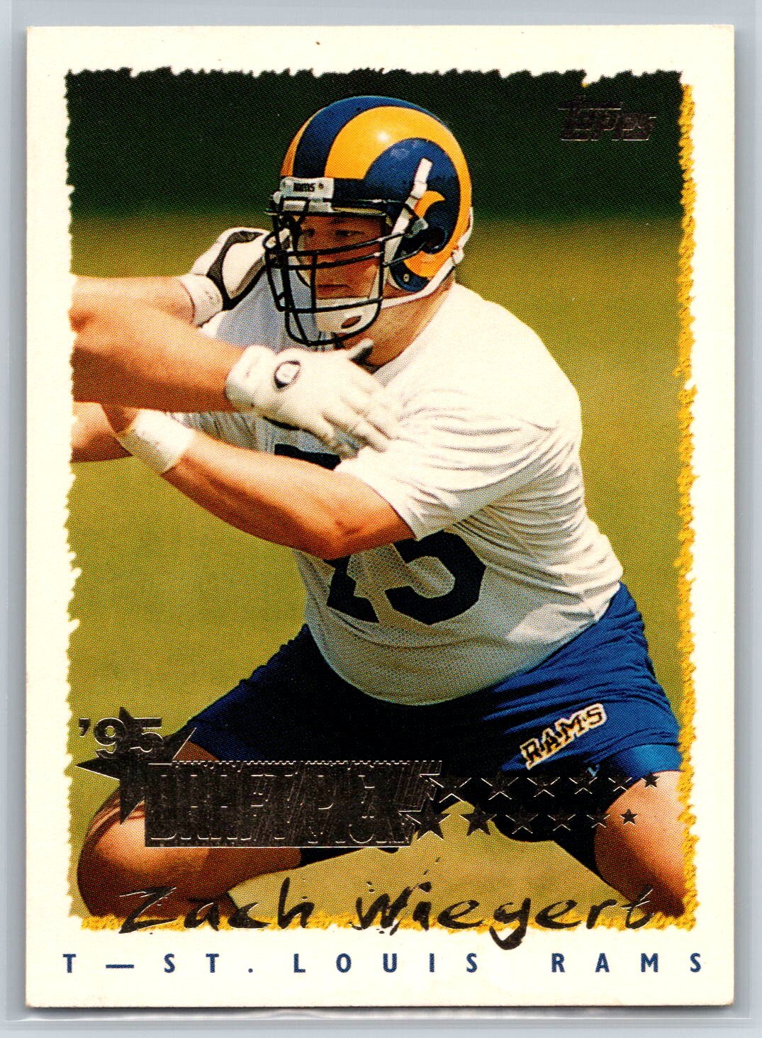 1995 Topps Zach Wiegert Rookie St. Louis Rams RC #238 | eBay