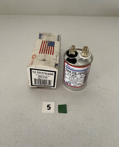 AmRad USA2208 Round Run Capacitor 12.5 MFD 370/440V | eBay