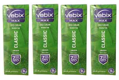 4 Packs Vebix Deodorant Max Classic Cream 4 X 25ml | eBay