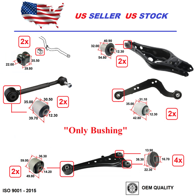 Rear Control Lateral Trans Arm Bushing Set 14 Bushing For Toyota Rav4 ...