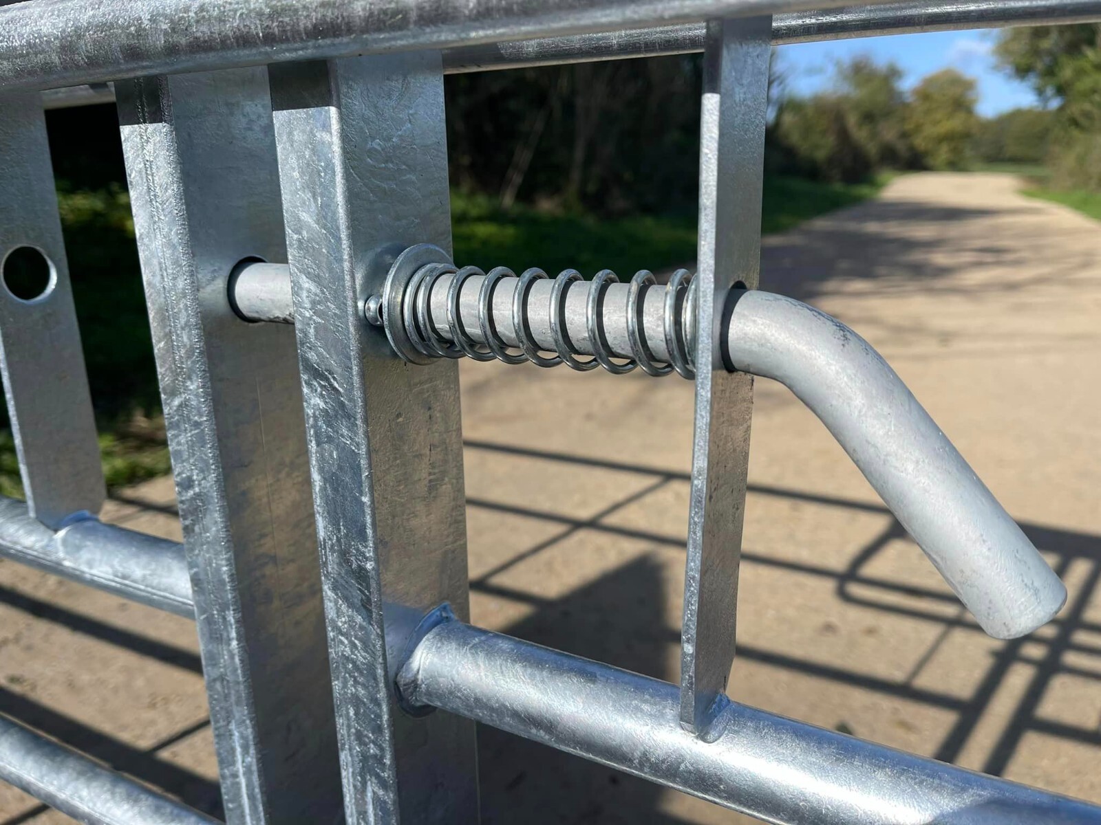 slide bolt for metal gates IAE farm fencing equestrian equine spring ...