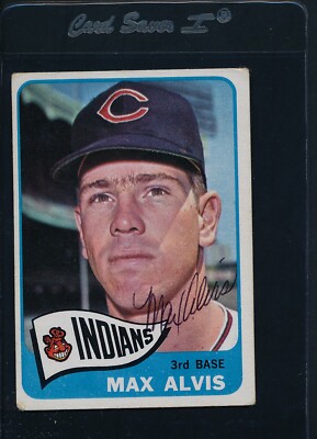 1965 Topps #185 Max Alvis Indians Signed Auto *39367 | eBay