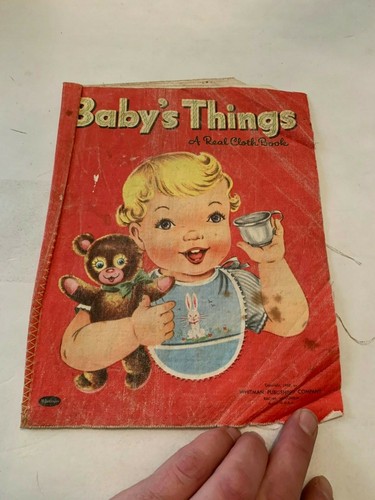 1955 Baby's Things Whitman A Real Cloth Book Softcover | eBay