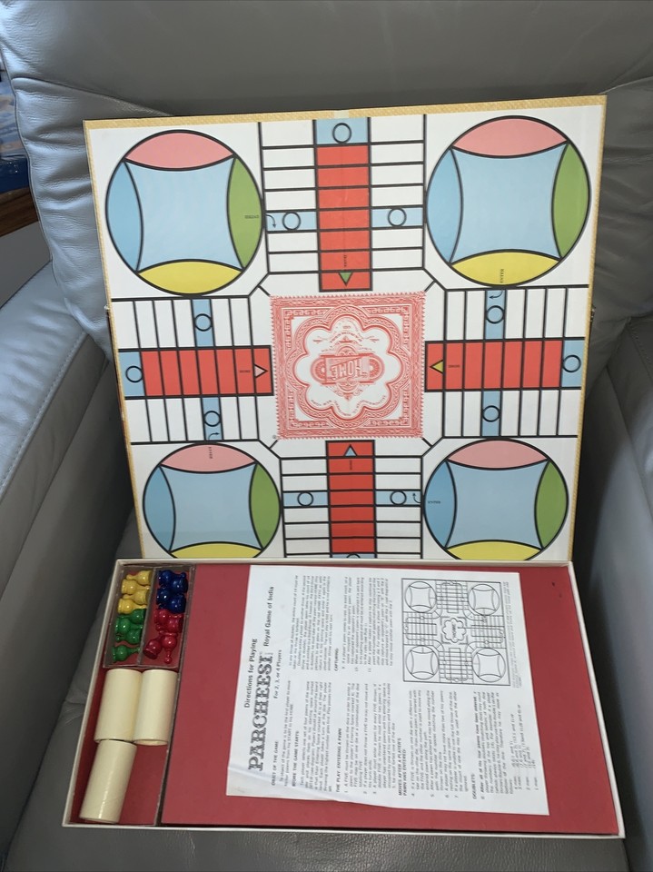 Vintage Parcheesi Board Game Deluxe Edition Selchow & Righter 1982 ...