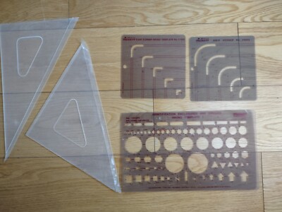Architectural Stencils Lot Triangle Drafting | eBay