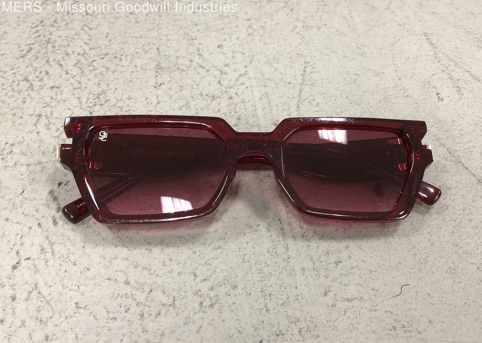 9FIVE Sunglasses Women Ruby Red Plastic Frame Rectangular | eBay