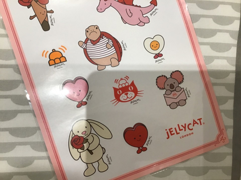 Jellycat London 2026 VALENTINE Sticker Sheet NEW Present WIFE Gift CUTE ...