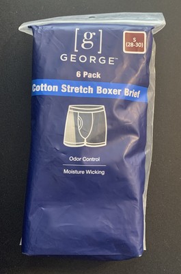 George Cotton Stretch Boxer Briefs 6 Pack Size S 28-30 | eBay
