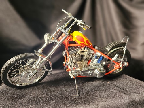 Franklin Mint 1969 Harley Davidson Easy Rider Billy Bike 1:10 Scale Inv ...