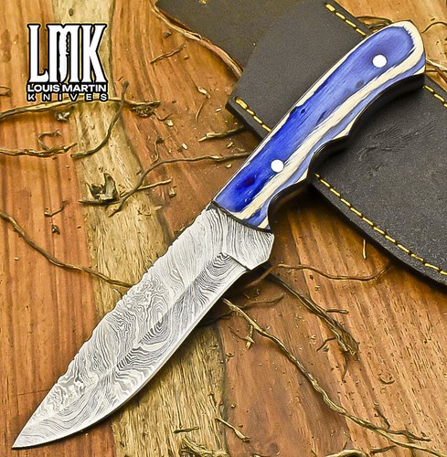 LMK Handmade Full Tang Knife Twist Damascus Hard Wood Decoration ...