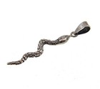 Solid 925 Sterling Silver Slithering Snake Charm Pendant, Unique ...