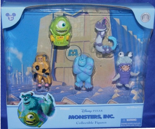 Disney Exclusive Monsters Inc 6 Piece Figures Factory Sealed Mike Boo ...