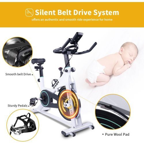 Stationary Bikes for Home Spin Indoor Exercise Bike with LCD Monitor ...