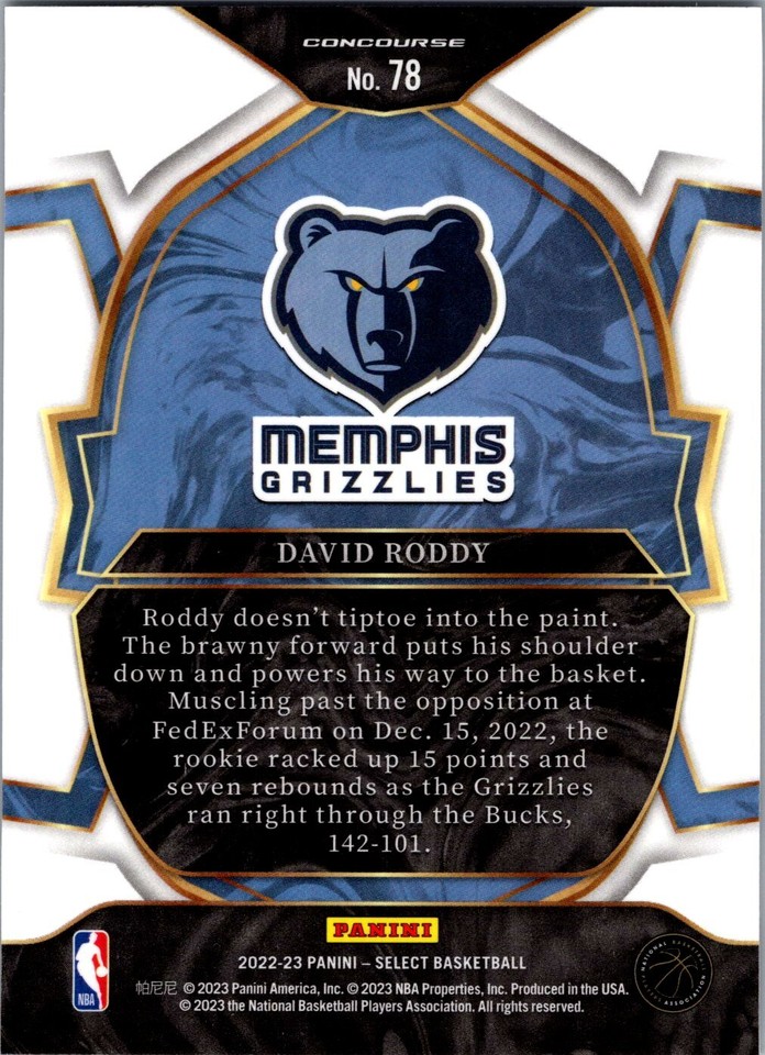 2022 Panini Select #78 David Rody Mint | eBay