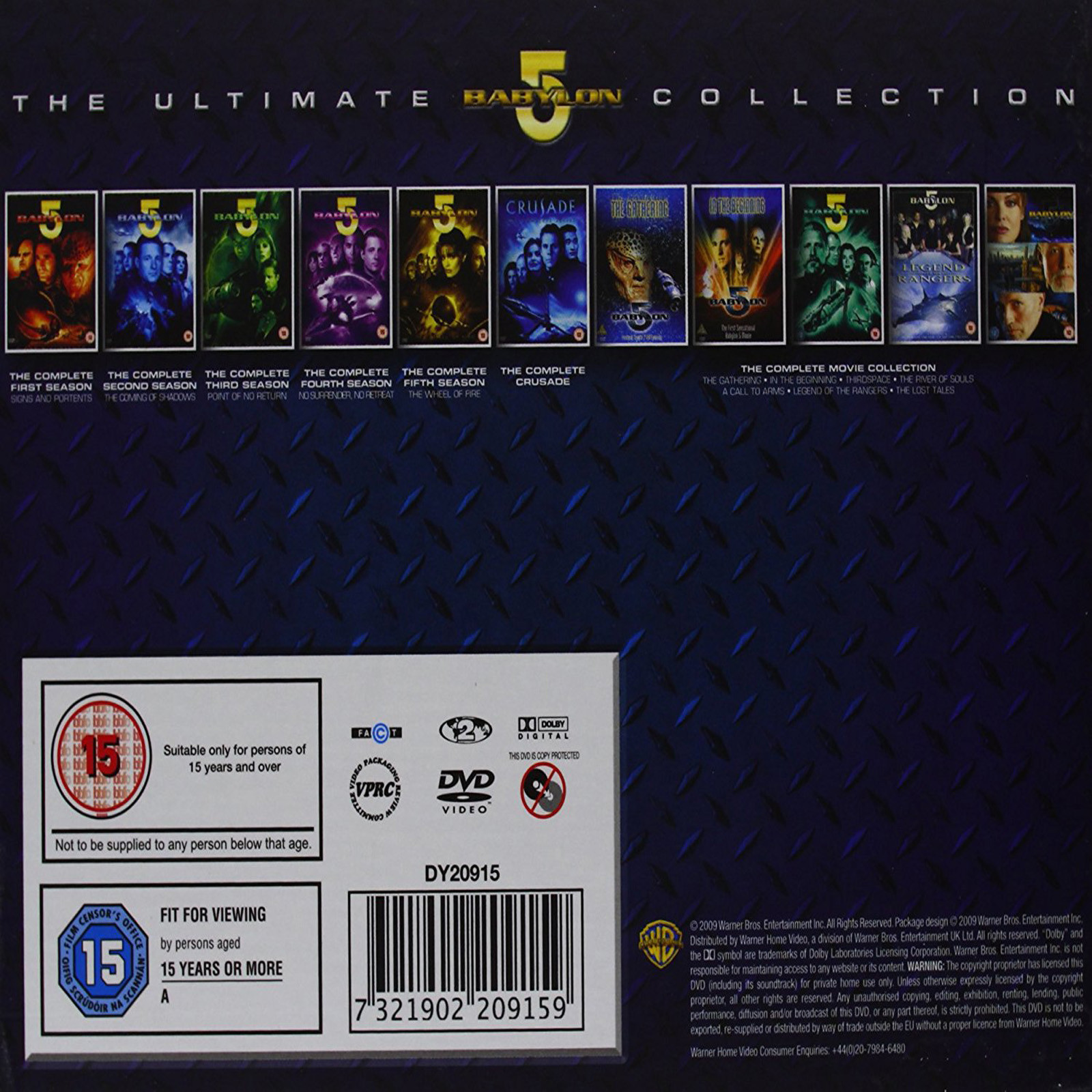 BABYLON 5 - THE COMPLETE UNIVERSE COLLECTION - SERIES 1 2 3 4 & 5 ...