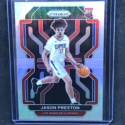 2021-22 Prizm Jason Preston Silver Holo NBA Rookie RC #327 Los Angeles ...