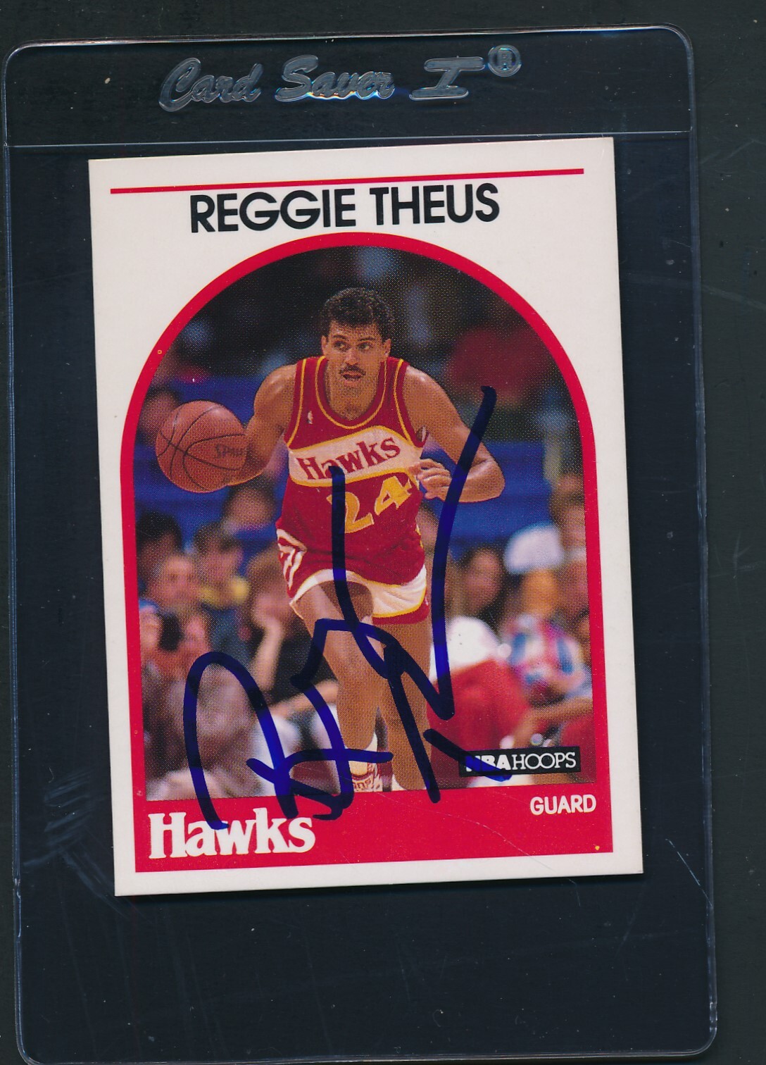 1989/90 Hoops #165 Reggie Theus Hawks Signed Auto *D9041 | eBay